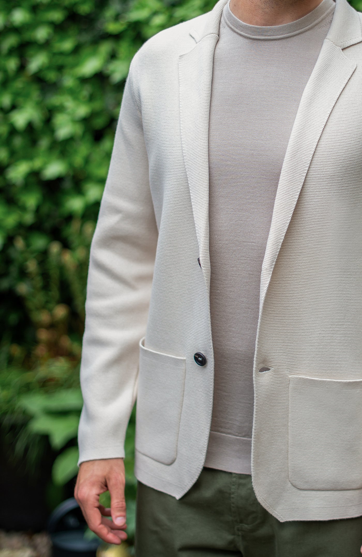 Mens Midweight Cotton Deconstructed Knitted Blazer – Paul James Knitwear